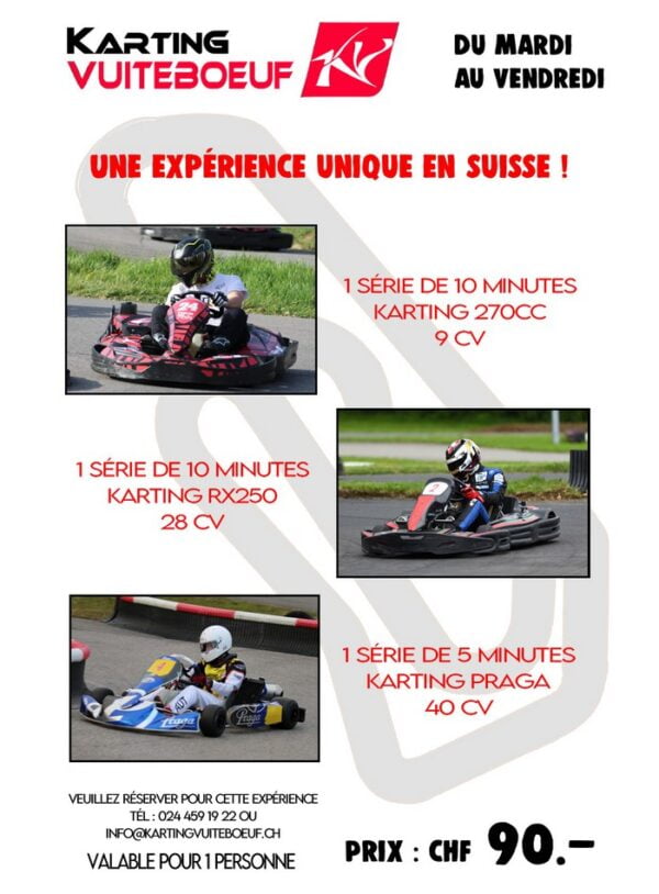 Karting de Vuiteboeuf - Circuit de 1600 mètres - Kartings 28CV, 200 et 270