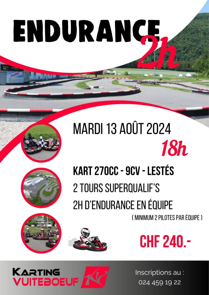 Karting de Vuiteboeuf - Circuit de 1600 mètres - Kartings 28CV, 200 et 270